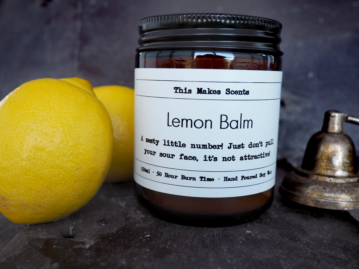 Lemon Balm Candle - Hand Poured - This Makes Scents